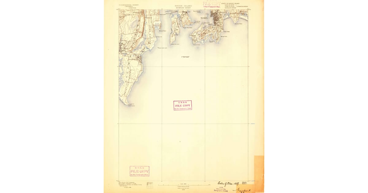 1889 Map of Newport, RI — High-Res | Pastmaps