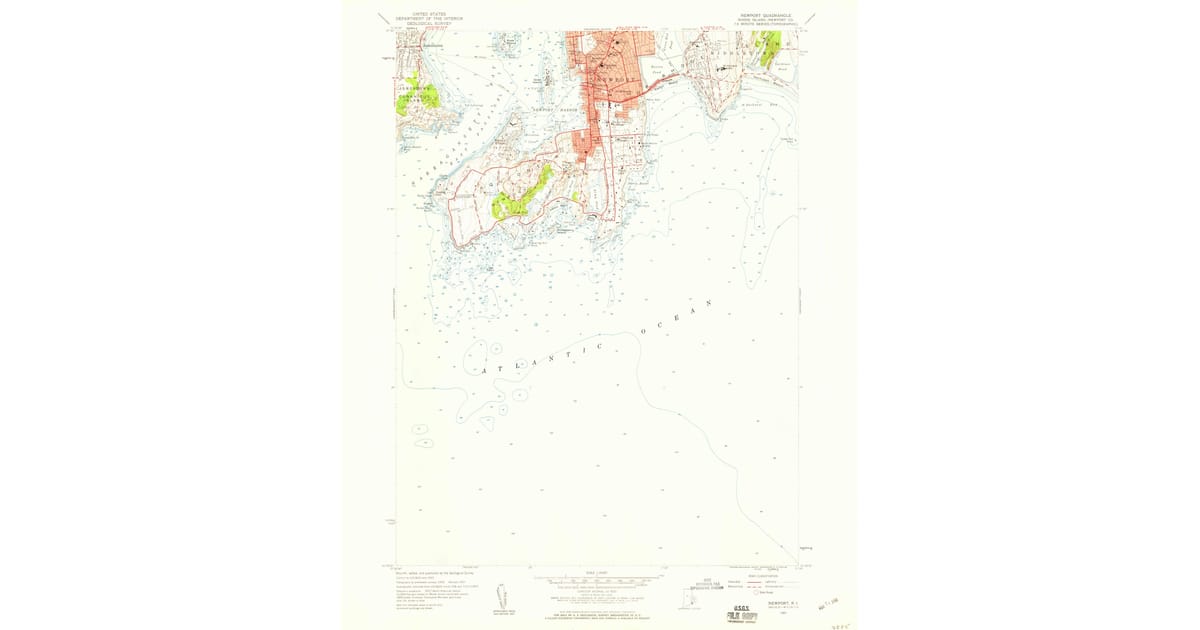 1957 Map of Newport, RI — High-Res | Pastmaps