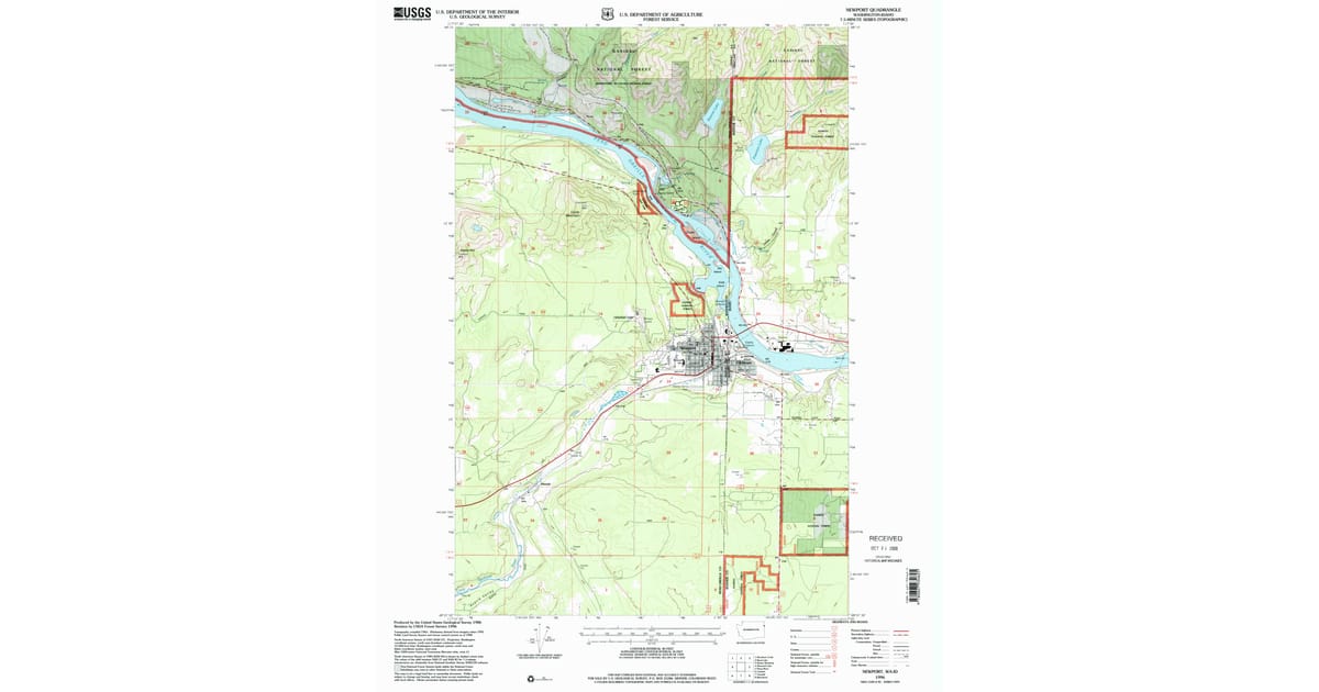 1990s Maps of Newport, WA | Pastmaps