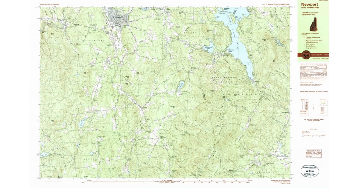1980s Maps of Unity, NH | Pastmaps