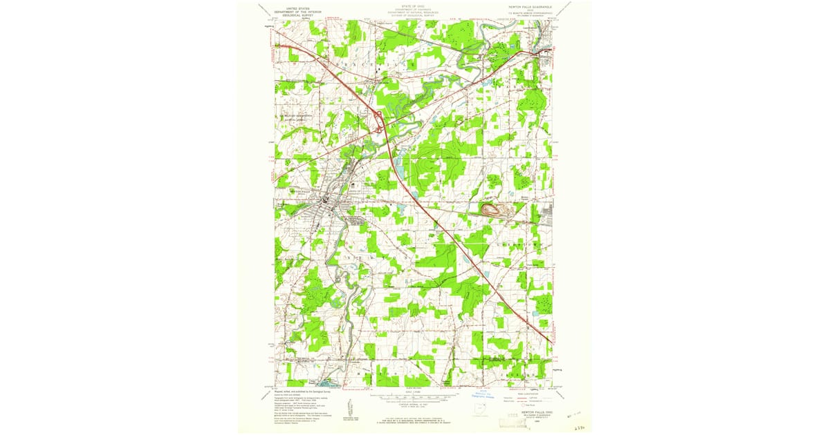 1959 Map of Newton Falls, OH — High-Res | Pastmaps
