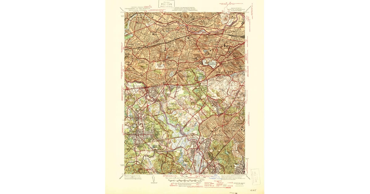 1946 Map of Newton, MA — High-Res | Pastmaps