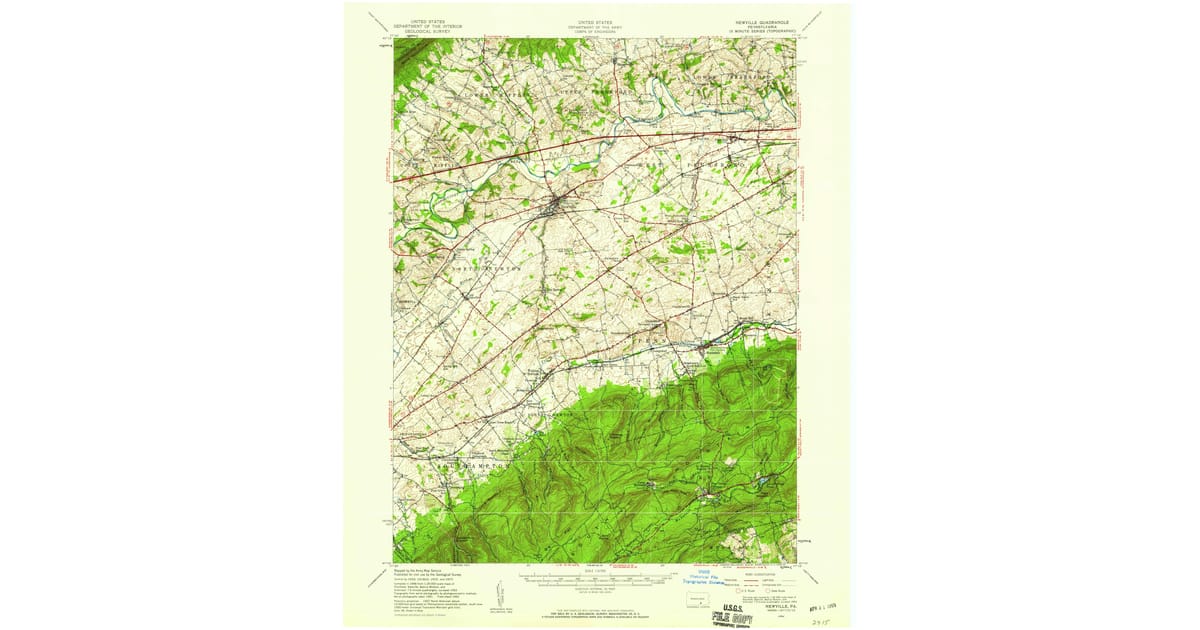 1952 Map of Newville, PA — High-Res | Pastmaps