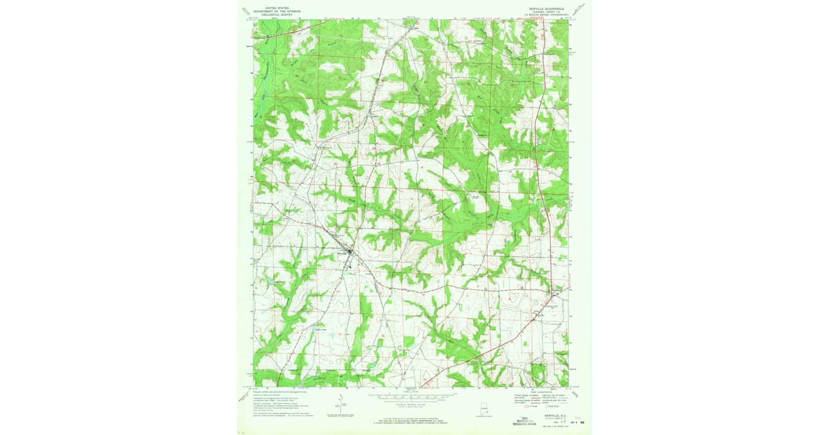 1969 Map of Newville, AL — High-Res | Pastmaps