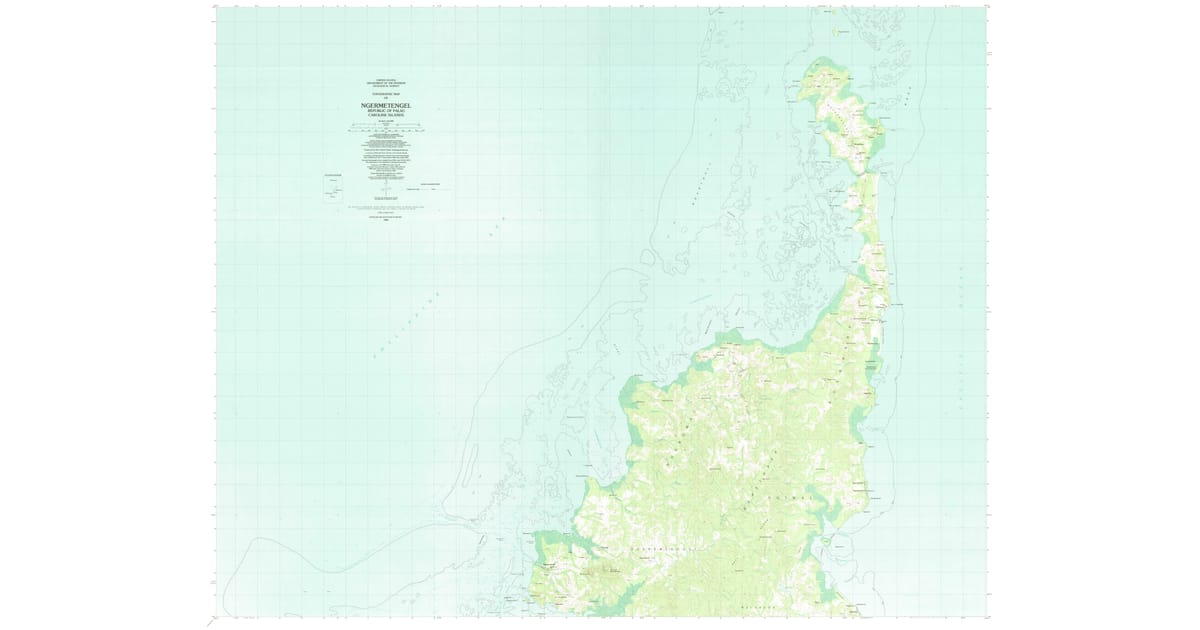 Old Maps of Palau for Hiking & Exploration | Pastmaps