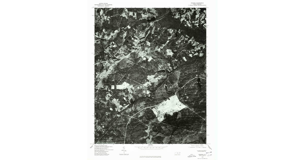 1976 Map of Niagara, Moore County, NC — High-Res | Pastmaps