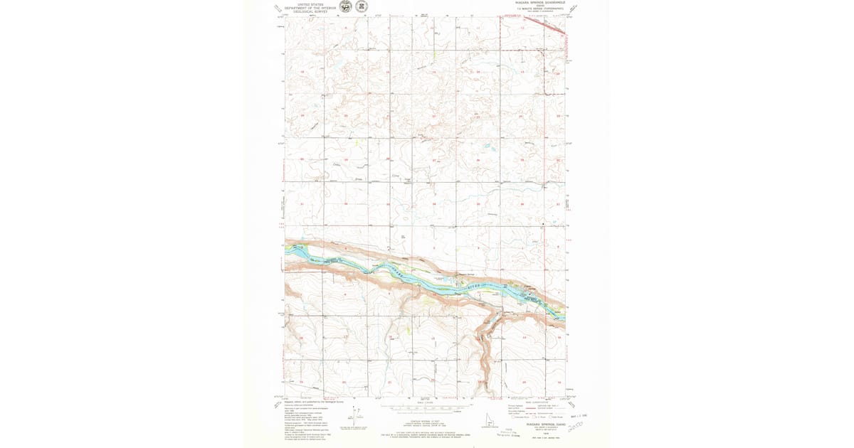 1979 Map of Niagara Springs, Gooding County, ID — High-Res | Pastmaps
