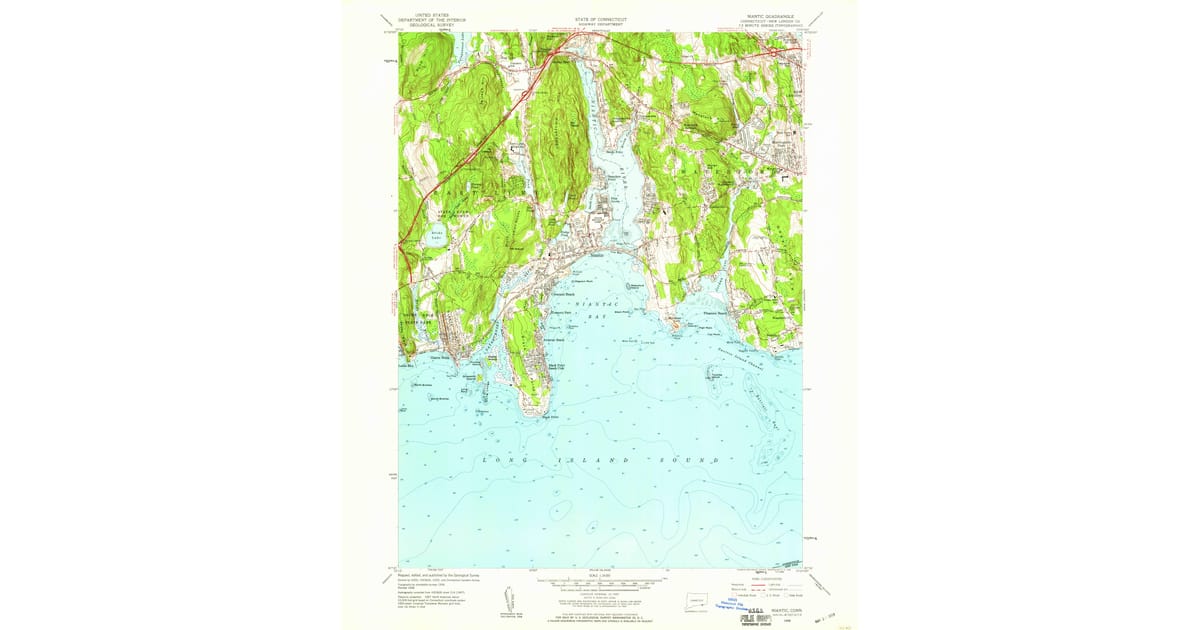 1958 Map of Niantic, CT — High-Res | Pastmaps