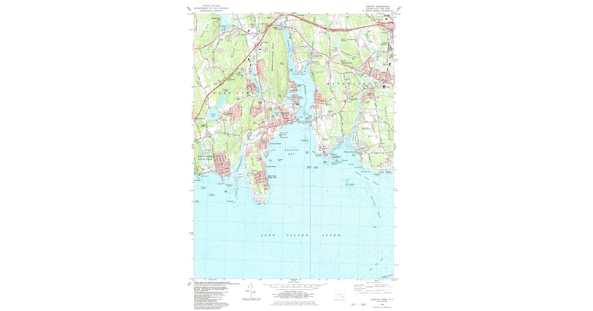 1983 Map of Niantic, CT — High-Res | Pastmaps