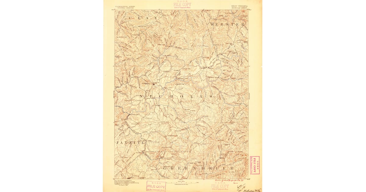 Old Maps of Hominy Falls, WV for Metal Detecting | Pastmaps