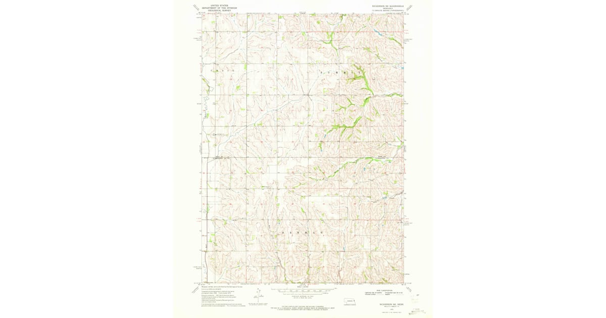 1970 Map of Nickerson NE, Burt County, NE — High-Res | Pastmaps