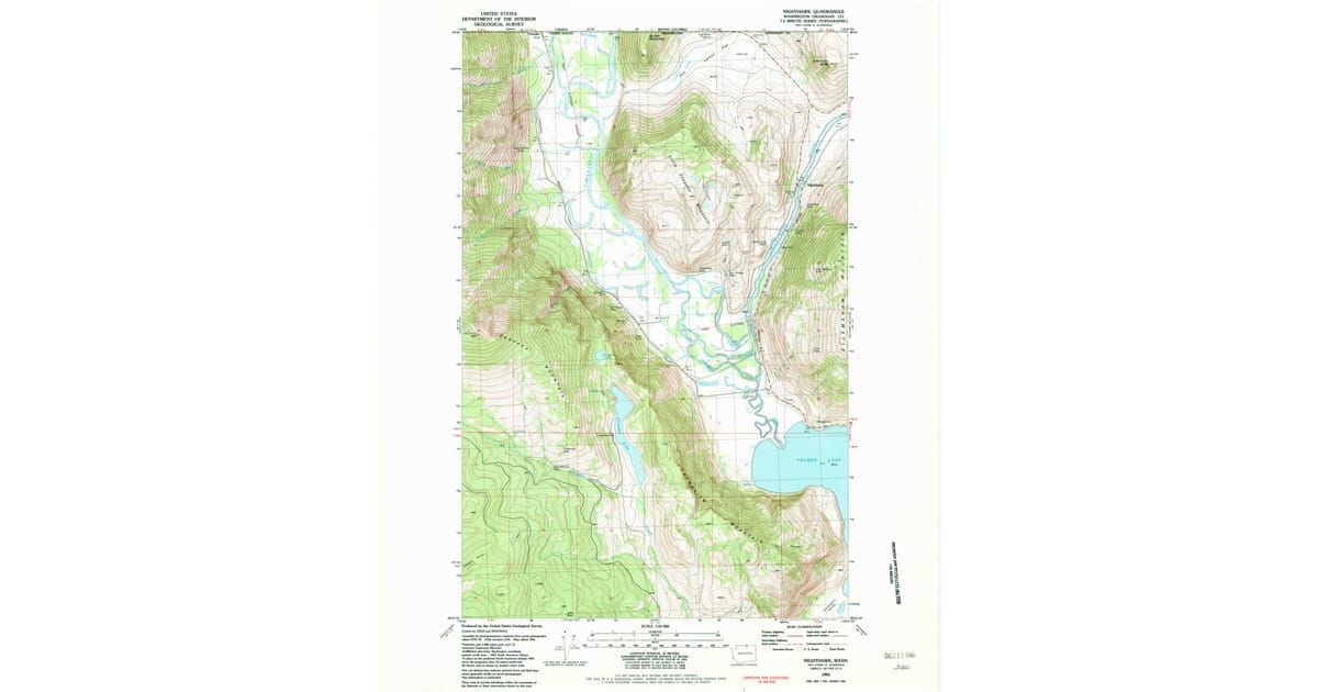 1981 Map of Nighthawk, Okanogan County, WA — High-Res | Pastmaps