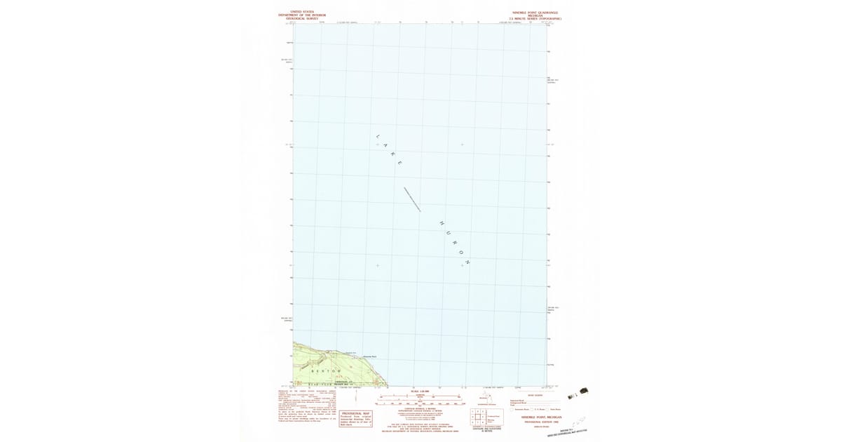 1982 Map of Nilemile Point, Presque Isle County, MI — High-Res | Pastmaps