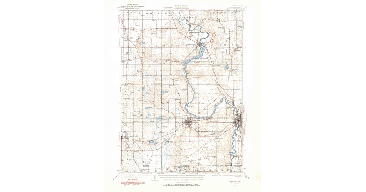 Old Maps of Berrien County, MI for Genealogy | Pastmaps