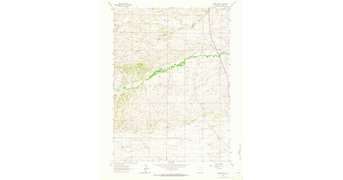 1962 Map of Nimmo Ranch, Laramie County, WY — High-Res | Pastmaps