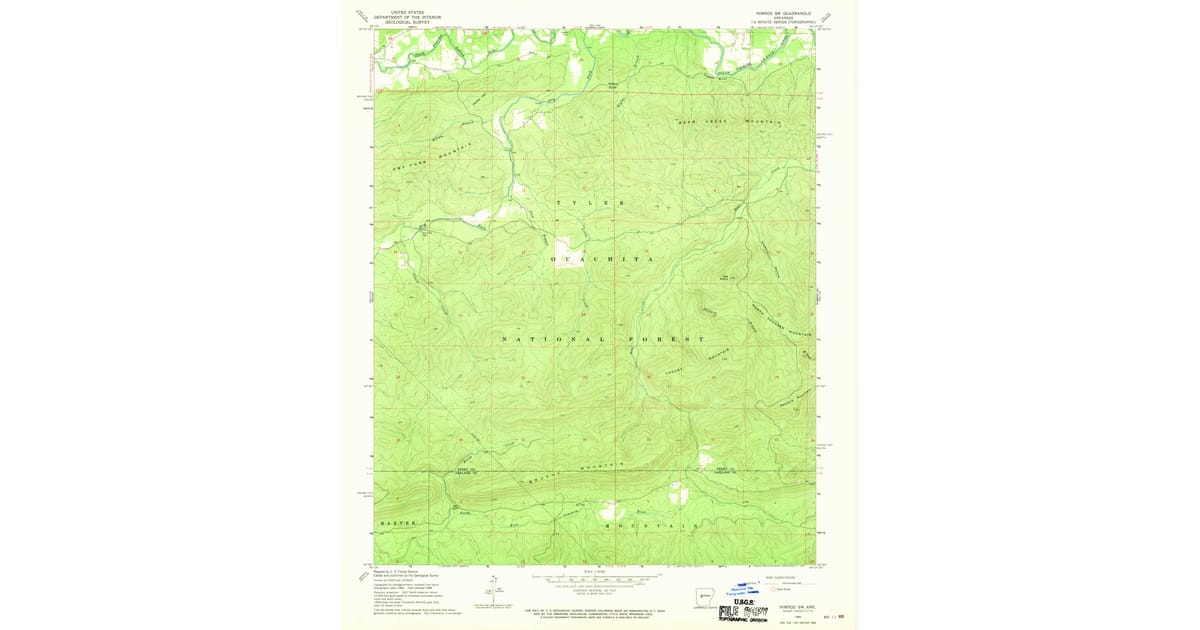 1968 Map of Nimrod SW, Perry County, AR — High-Res | Pastmaps