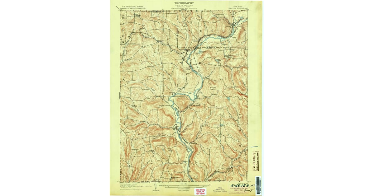 1905 Map of Nineveh, Broome County, NY — High-Res | Pastmaps