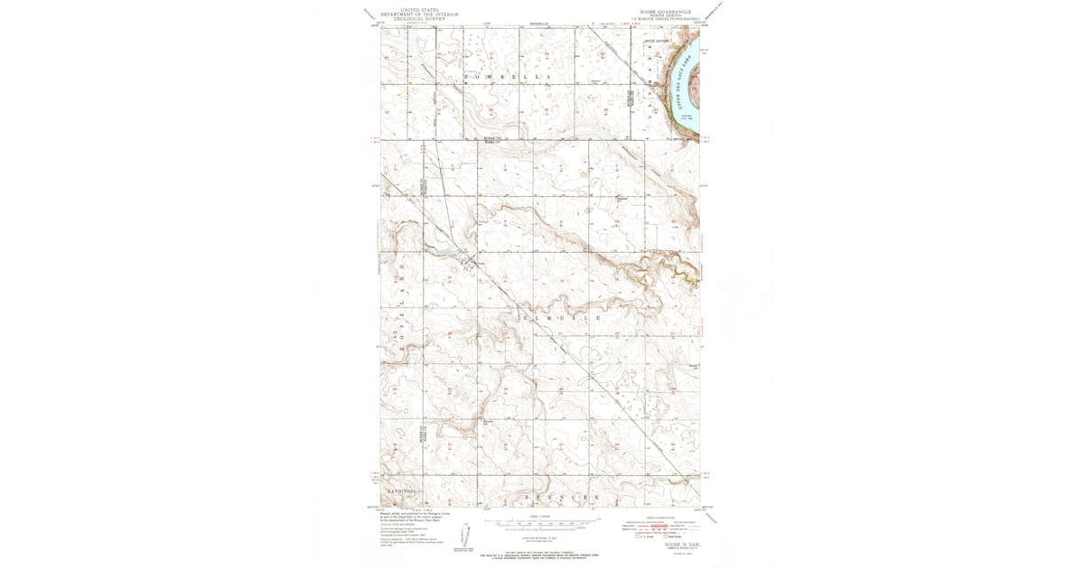 1949 Map of Niobe, Ward County, ND — High-Res | Pastmaps