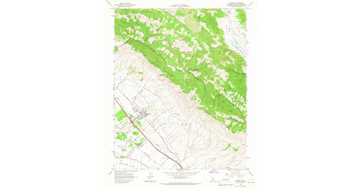 1965 Map of Nipomo, CA — High-Res | Pastmaps