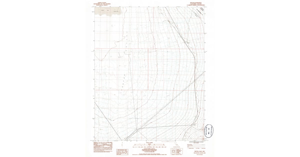 1983 Map of Nipton, San Bernardino County, CA — High-Res | Pastmaps