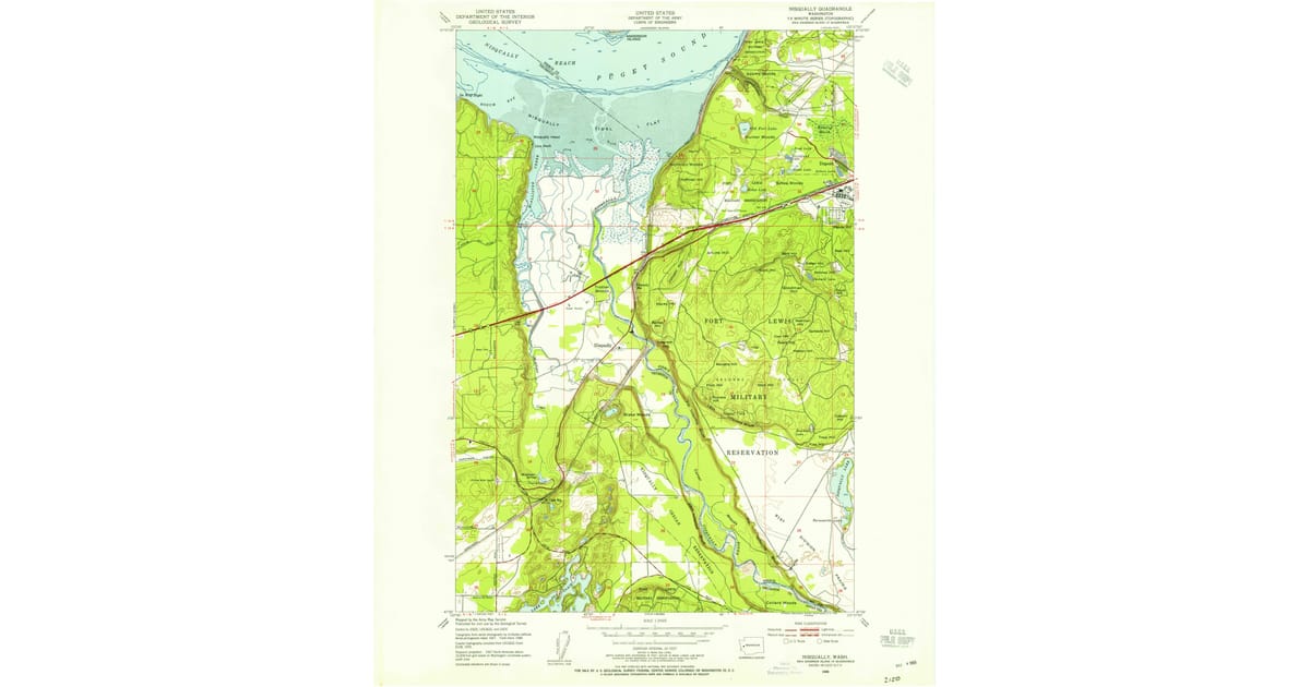 1948 Map of Nisqually, Pierce County, WA — High-Res | Pastmaps