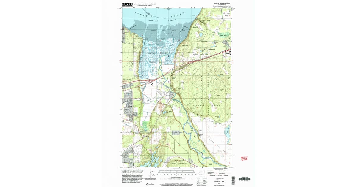 1997 Map of Nisqually, Pierce County, WA — High-Res | Pastmaps