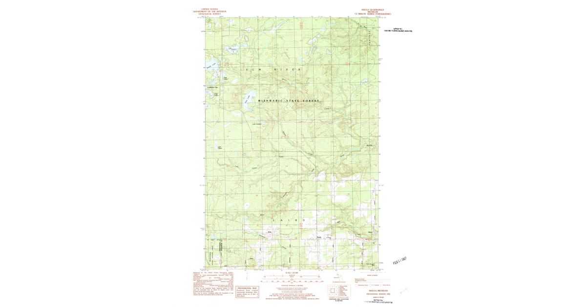 1982 Map of Nisula, Houghton County, MI — High-Res | Pastmaps