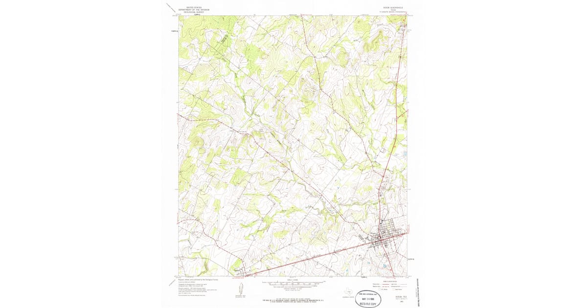 1961 Map of Nixon, TX — High-Res, 1986 Print | Pastmaps