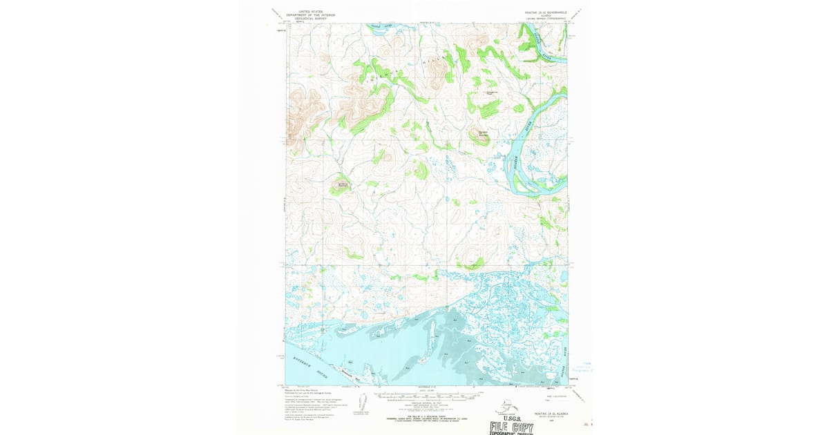 1955 Map of Noatak A-2, Northwest Arctic Borough, AK — High-Res | Pastmaps