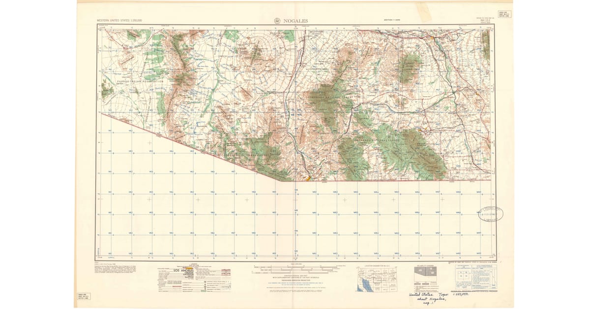 1958 Map of Nogales, AZ — High-Res | Pastmaps