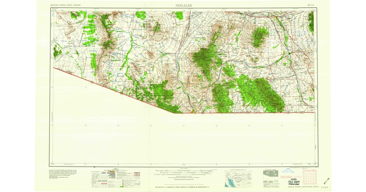 1959 Map of Nogales, AZ — High-Res | Pastmaps