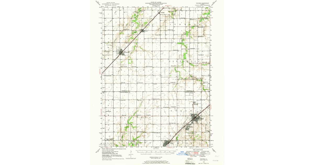 1946 Map of Nokomis, IL — High-Res | Pastmaps