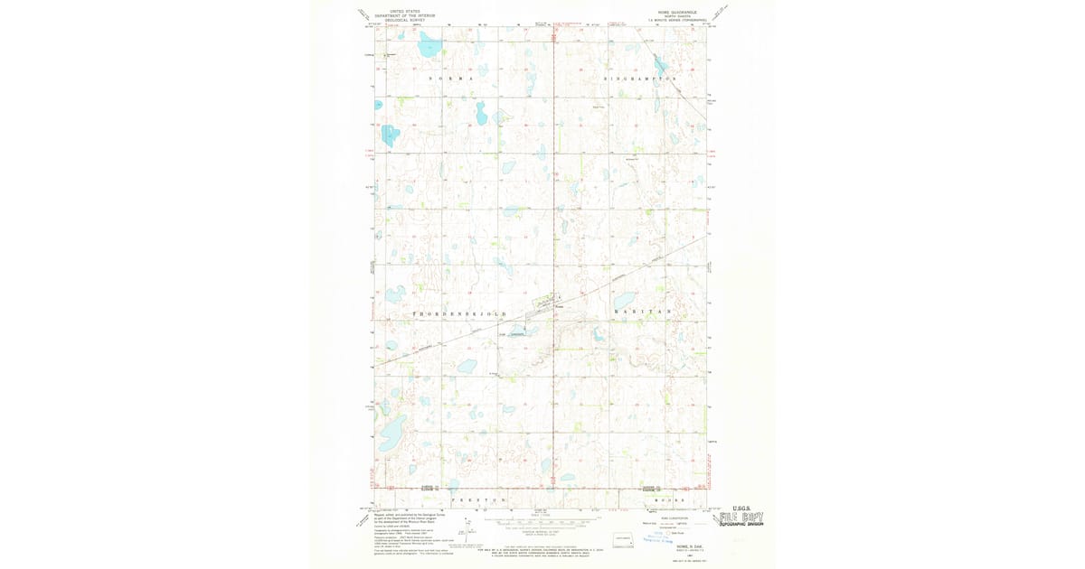 1967 Map of Nome, ND — High-Res | Pastmaps