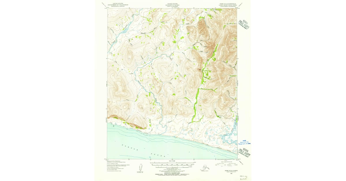 1950 Map of Nome C-2, Nome Borough, AK — High-Res | Pastmaps