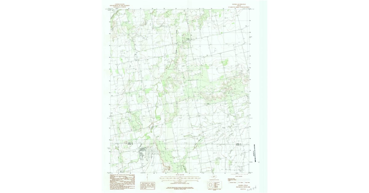 1984 Map of Noodle, Jones County, TX — High-Res | Pastmaps