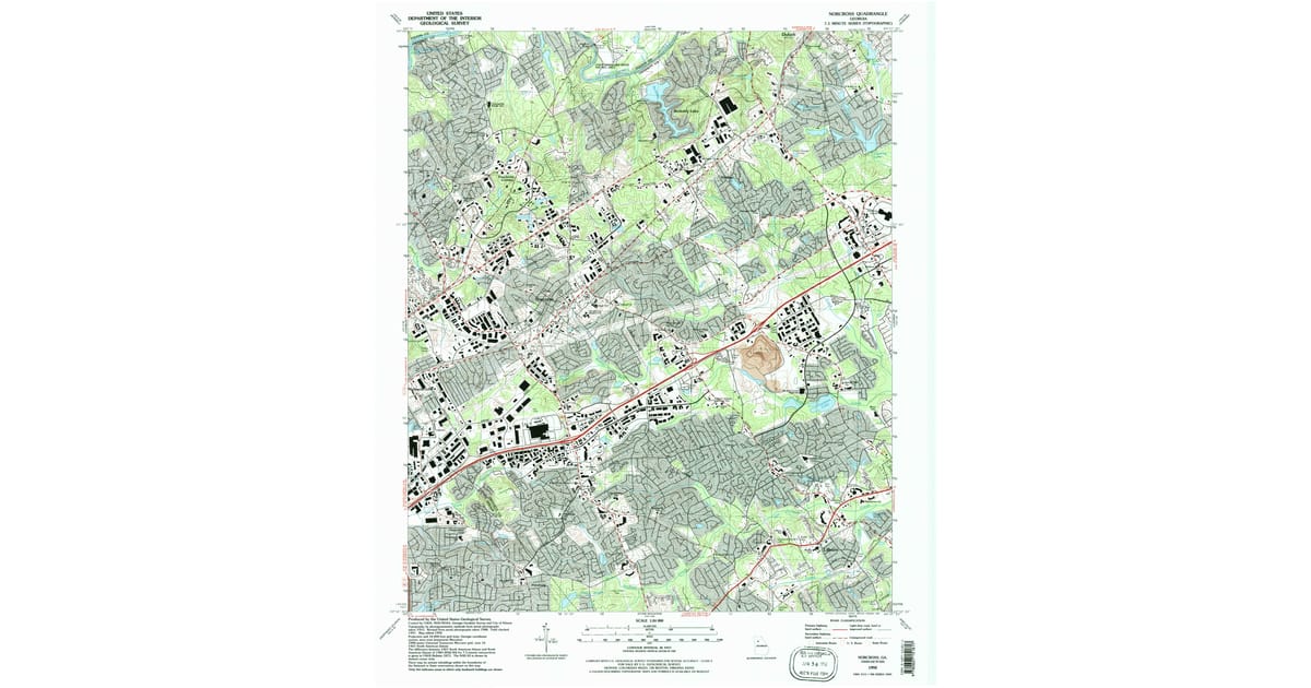 1990s Maps of Norcross, GA | Pastmaps