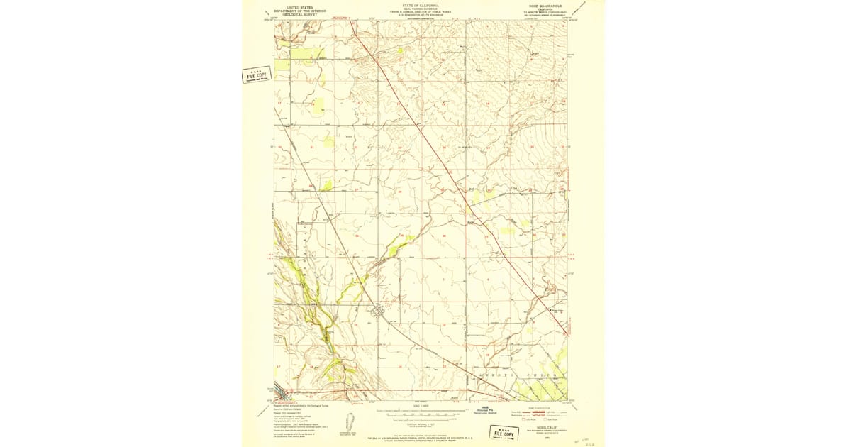 1951 Map of Nord, CA — High-Res | Pastmaps