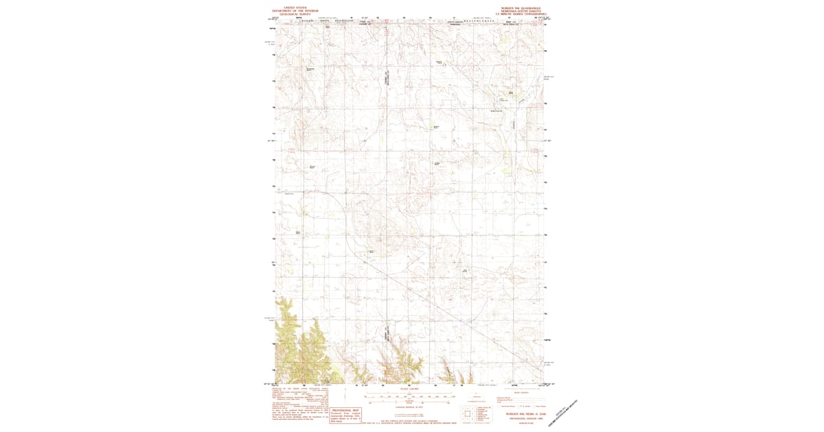 1983 Map of Norden NW, Keya Paha County, NE — High-Res | Pastmaps