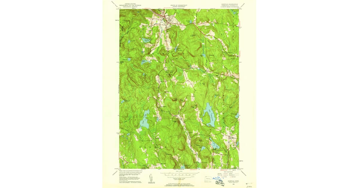 1956 Map of Norfolk, Litchfield County, CT — High-Res | Pastmaps