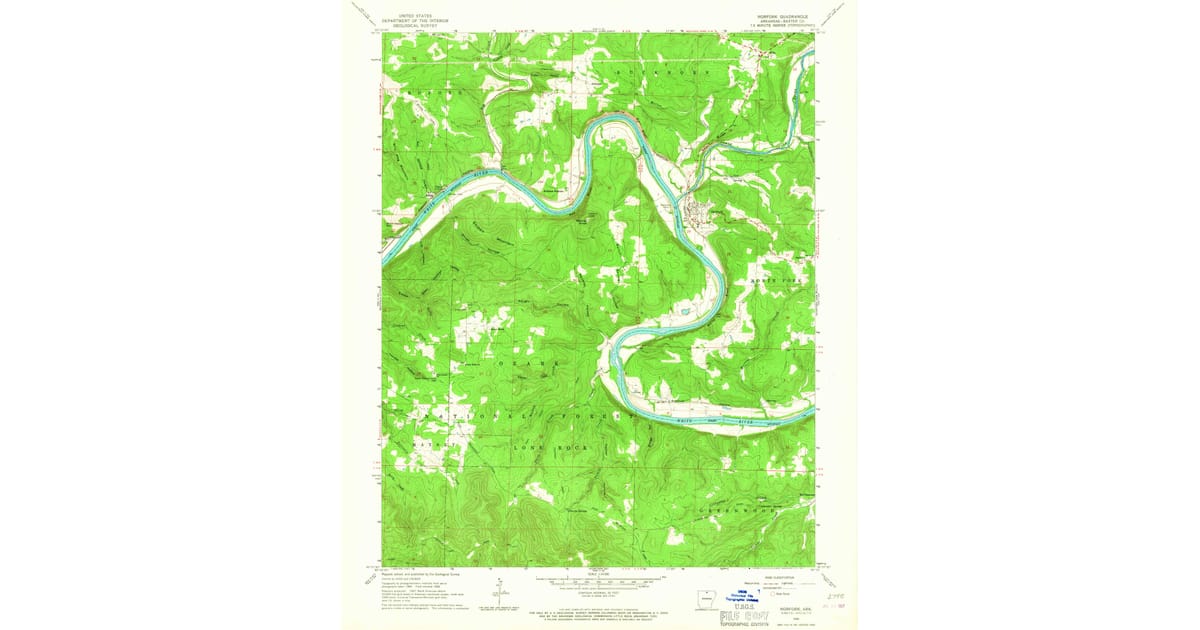 1966 Map of Norfork, AR — High-Res | Pastmaps