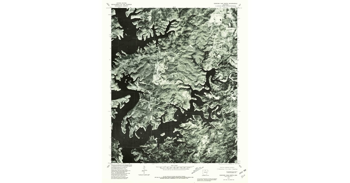 1979 Map of Norfork Dam North, Baxter County, AR — High-Res | Pastmaps