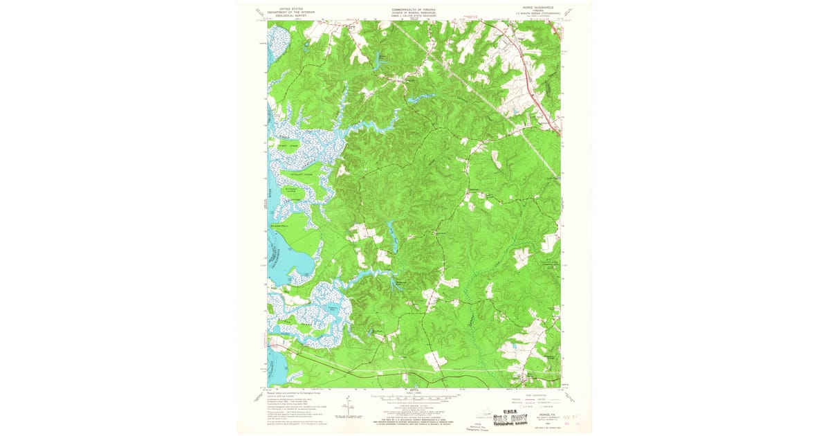 1965 Map of Norge, James City County, VA — High-Res | Pastmaps