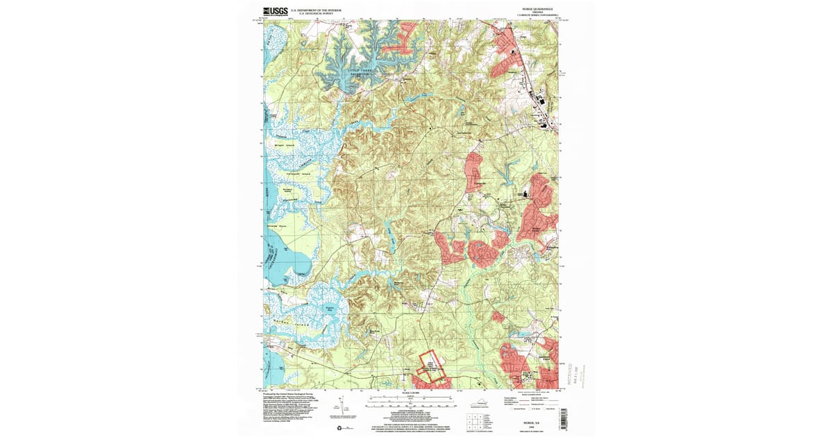 1994 Map of Norge, James City County, VA — High-Res | Pastmaps