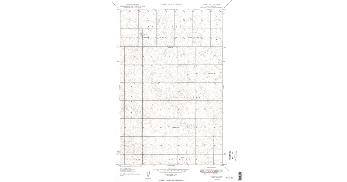 1948 Map of Norma, Ward County, ND — High-Res | Pastmaps