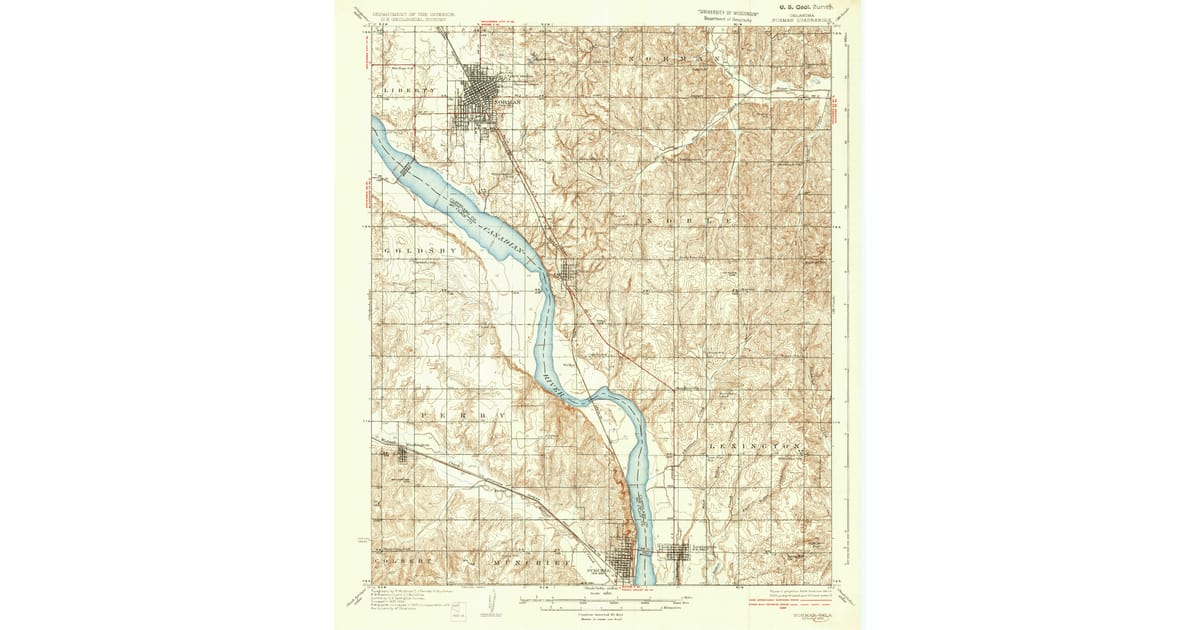 1936 Map of Norman, OK — High-Res | Pastmaps