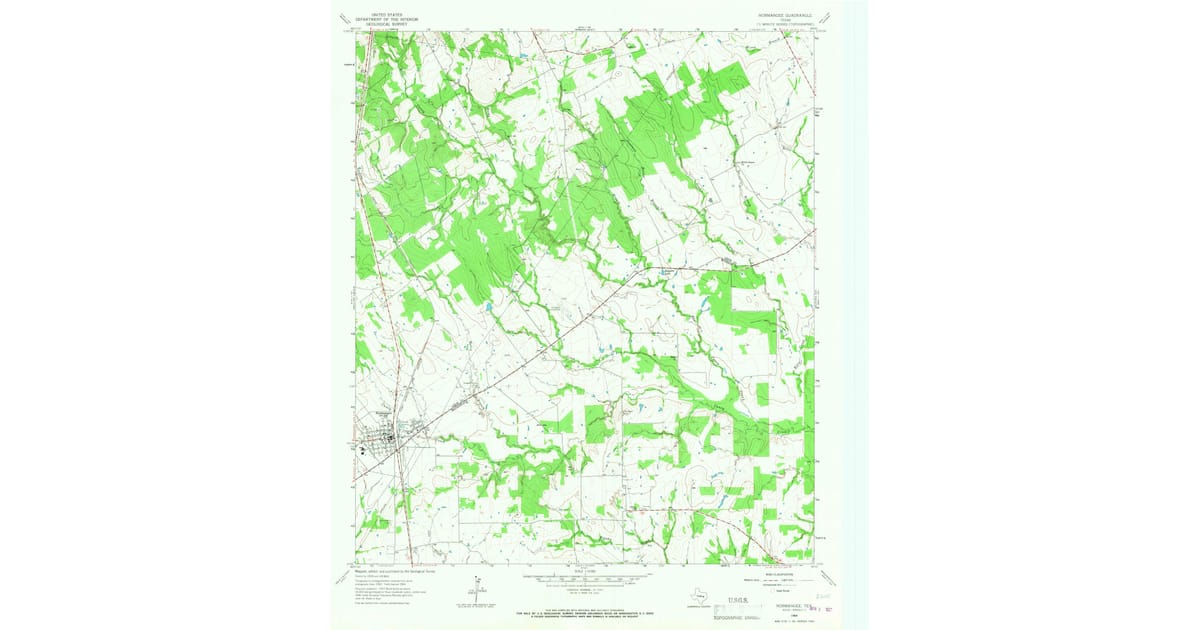 1960s Maps of Normangee, TX | Pastmaps