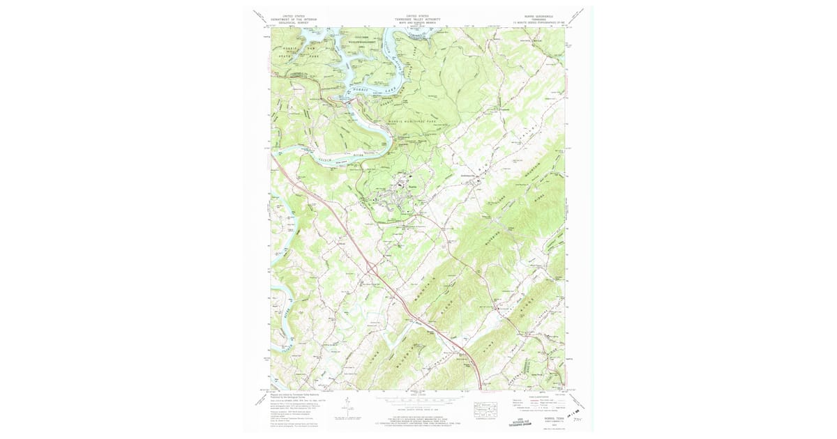 1973 Map of Norris, TN — High-Res | Pastmaps