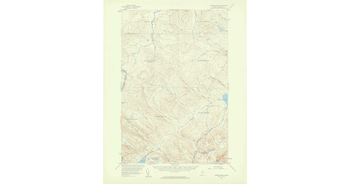 1957 Map of Norris Brook, Somerset County, ME — High-Res | Pastmaps