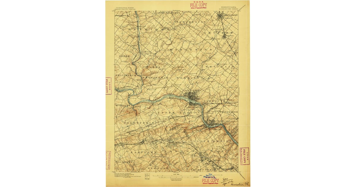 1896 Map of Norristown, PA — High-Res | Pastmaps