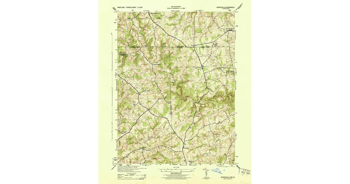 1940s Maps of Stewartstown, PA | Pastmaps